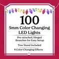 4 ft Pre-Lit Indiana Spruce Artificial Christmas Tree with Color ...