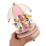 Hemoton Wooden Clockwork Music Box Retro Musical Box With Rotating ...