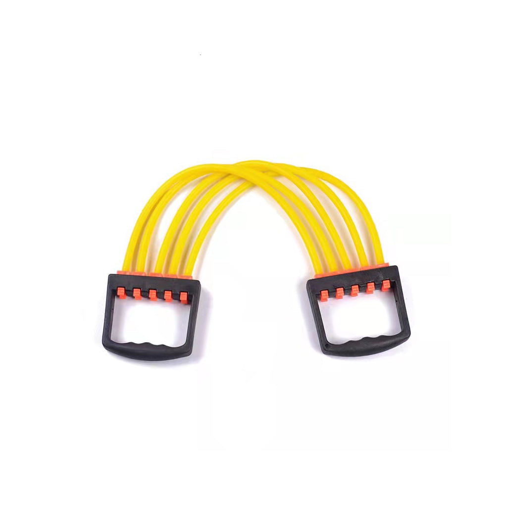 Chest Expander Pull Stretcher Band Muscle Exerciser 5-Spring Strength ...