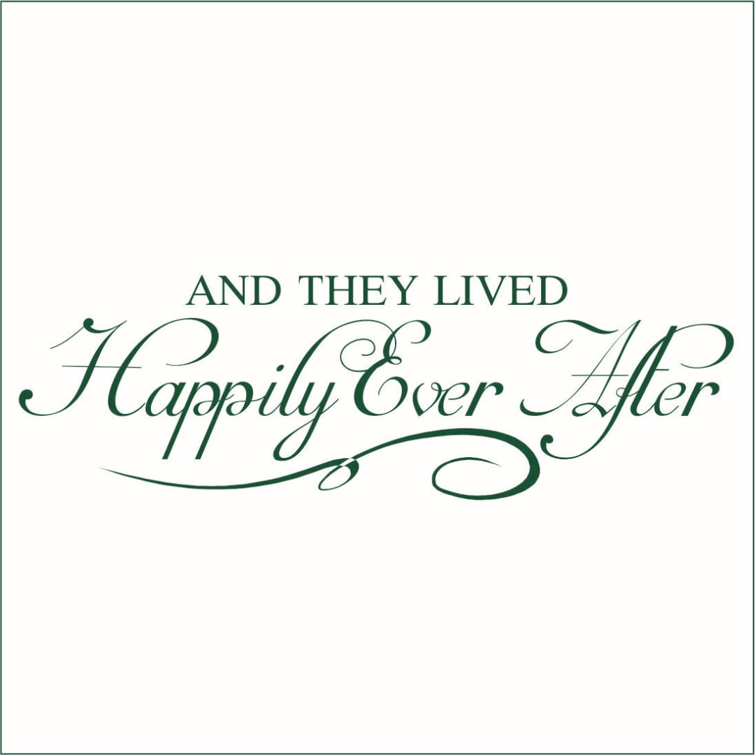 And They Lived Happily Ever After #2 Vinyl Decal - Large - Hunter Green ...