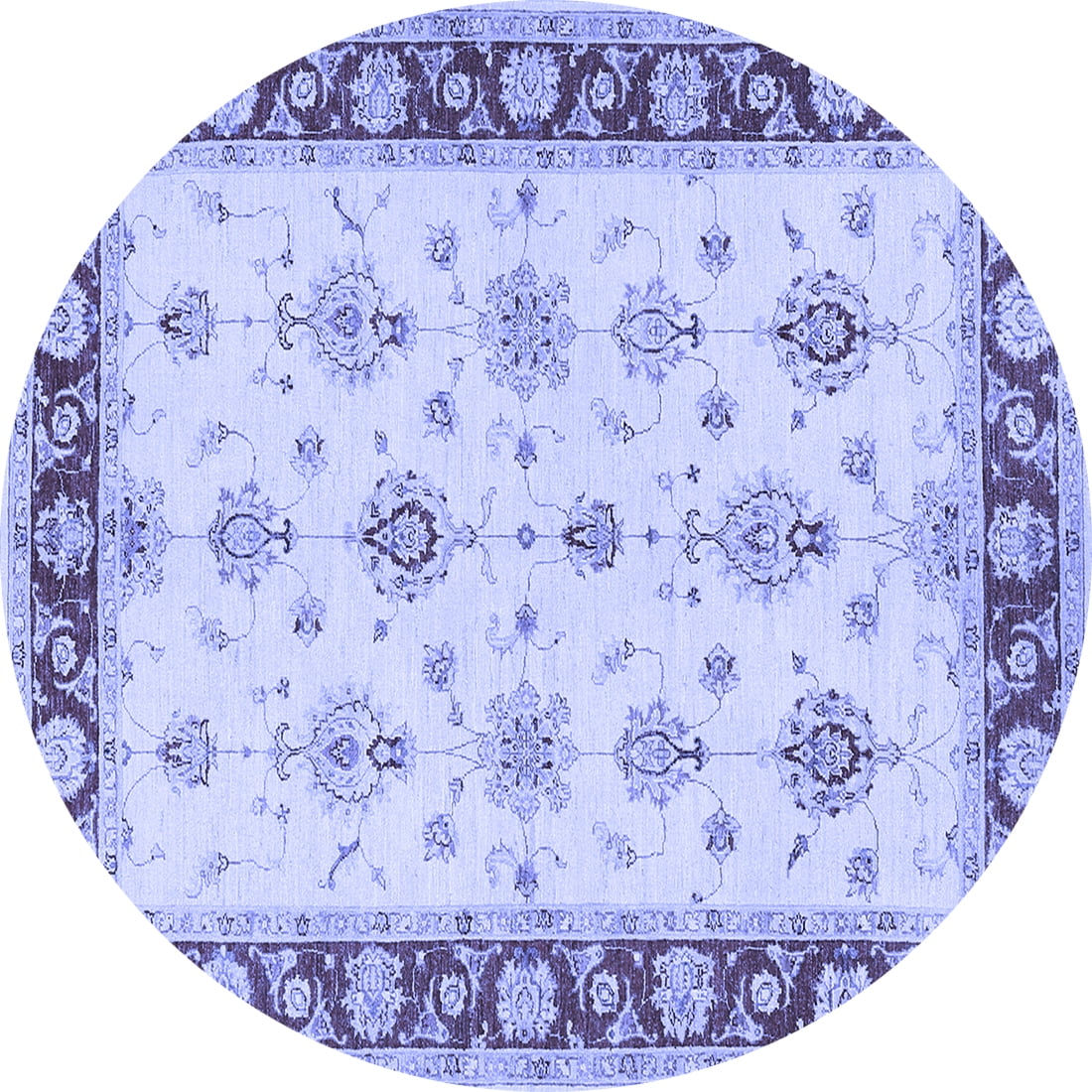 Ahgly Company Indoor Round Persian Blue Traditional Area Rugs, 6' Round ...