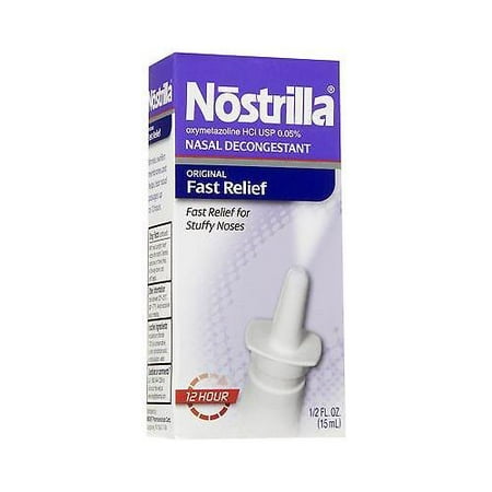Nostrilla Nasal Decongestant 12 Hour Fast Relief Spray 15 ml for Stuffy ...