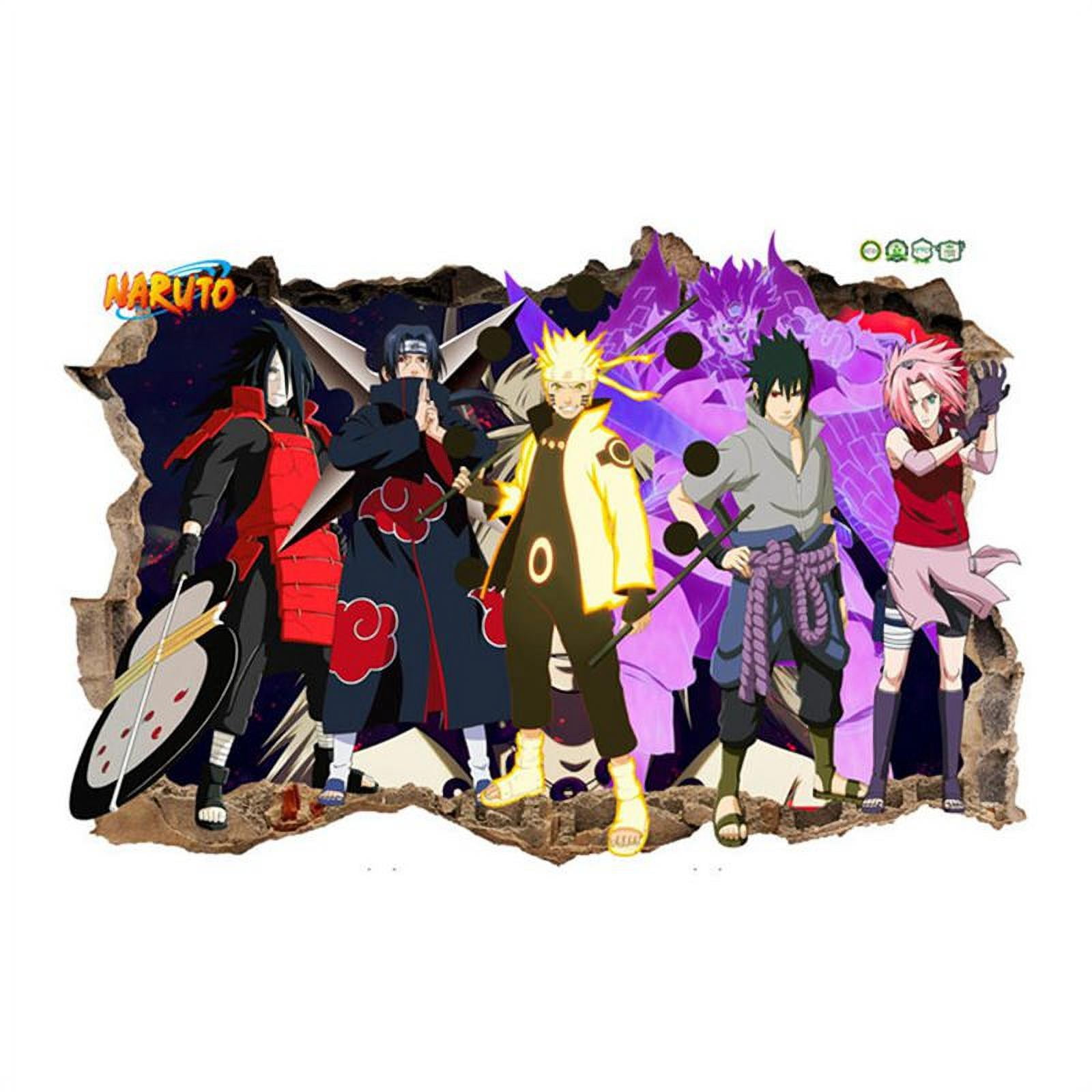 Buy Taicanon Anime Naruto 3D Self-adhesive Stickers, Removable Break ...