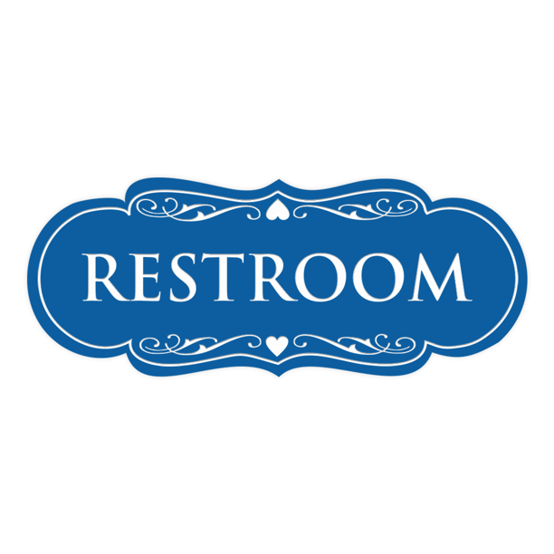 Designer Restroom Sign - Blue - Small - Walmart.com