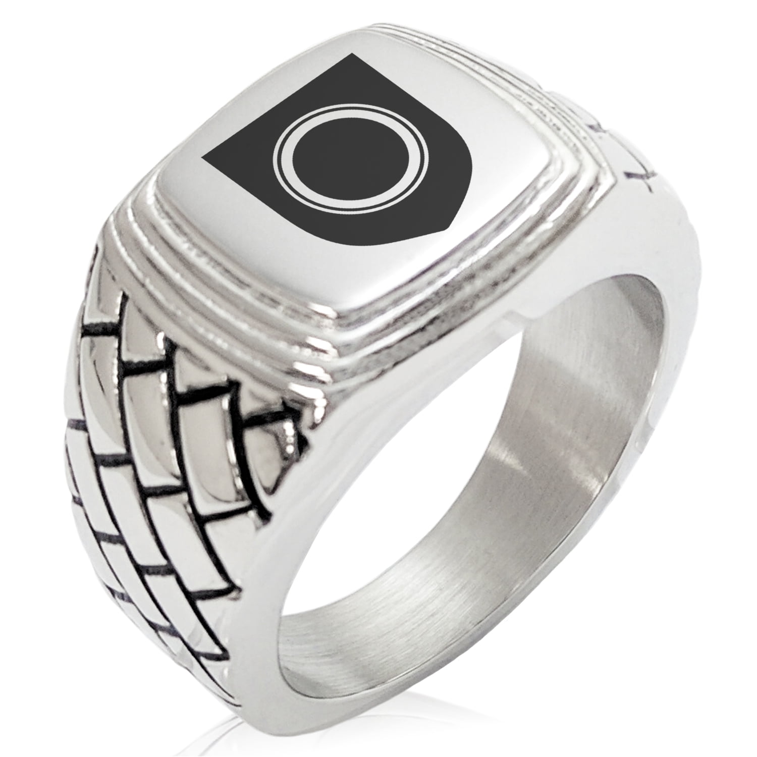 Stainless Steel Annulet Fidelity Coat of Arms Shield Geometric Pattern ...