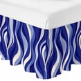 Blue Line Bed Skirt King Size 16 Inch Drop, Gradient Abstract Twisted ...