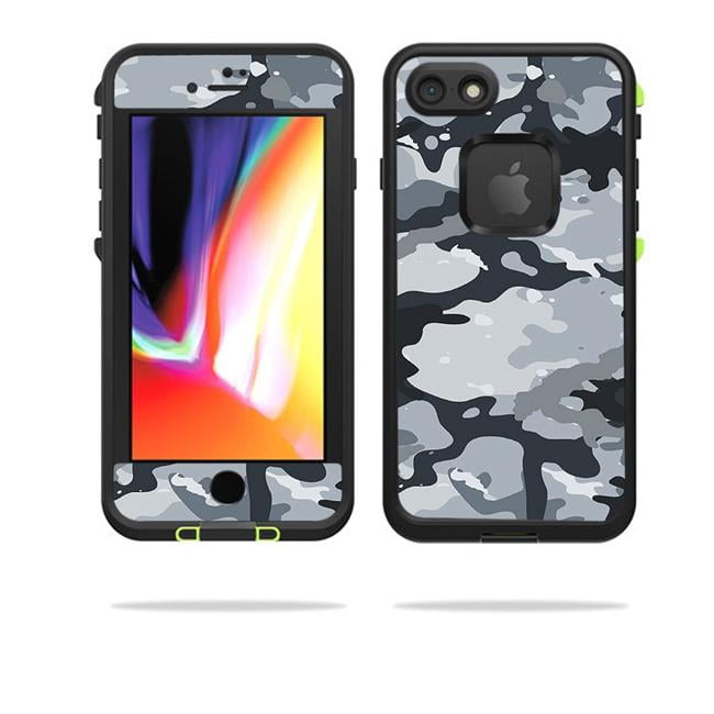 MightySkins LIFIP8-gray camouflage Skin for Lifeproof Fre for iPhone SE ...