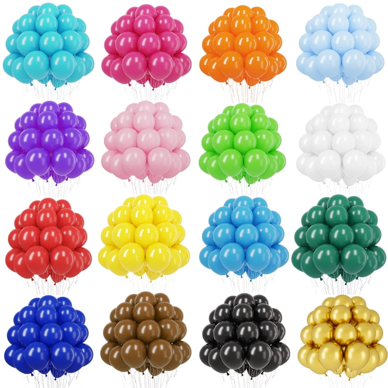 Globos de látex de helio azul y rosa para adultos, decoración de fiesta ...