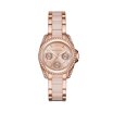 Michael Kors Women's Ritz Rose Gold-Tone Chronograph Watch MK6307 ...
