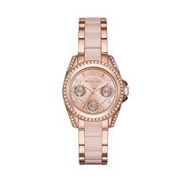 Michael Kors Women's Ritz Rose Gold-Tone Chronograph Watch MK6307 ...