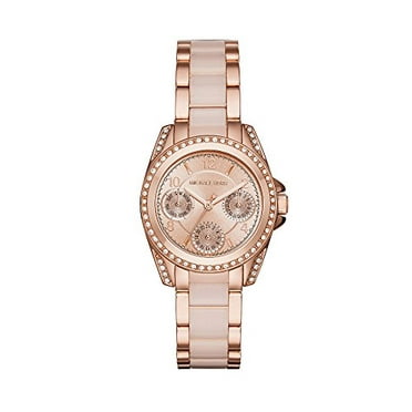 Michael Kors Women's Ritz Rose Gold-Tone Chronograph Watch MK6307 ...
