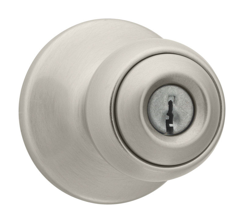 Kwikset Polo Satin Nickel Entry Knobs ANSI/BHMA Grade 3 1-3/4 in ...