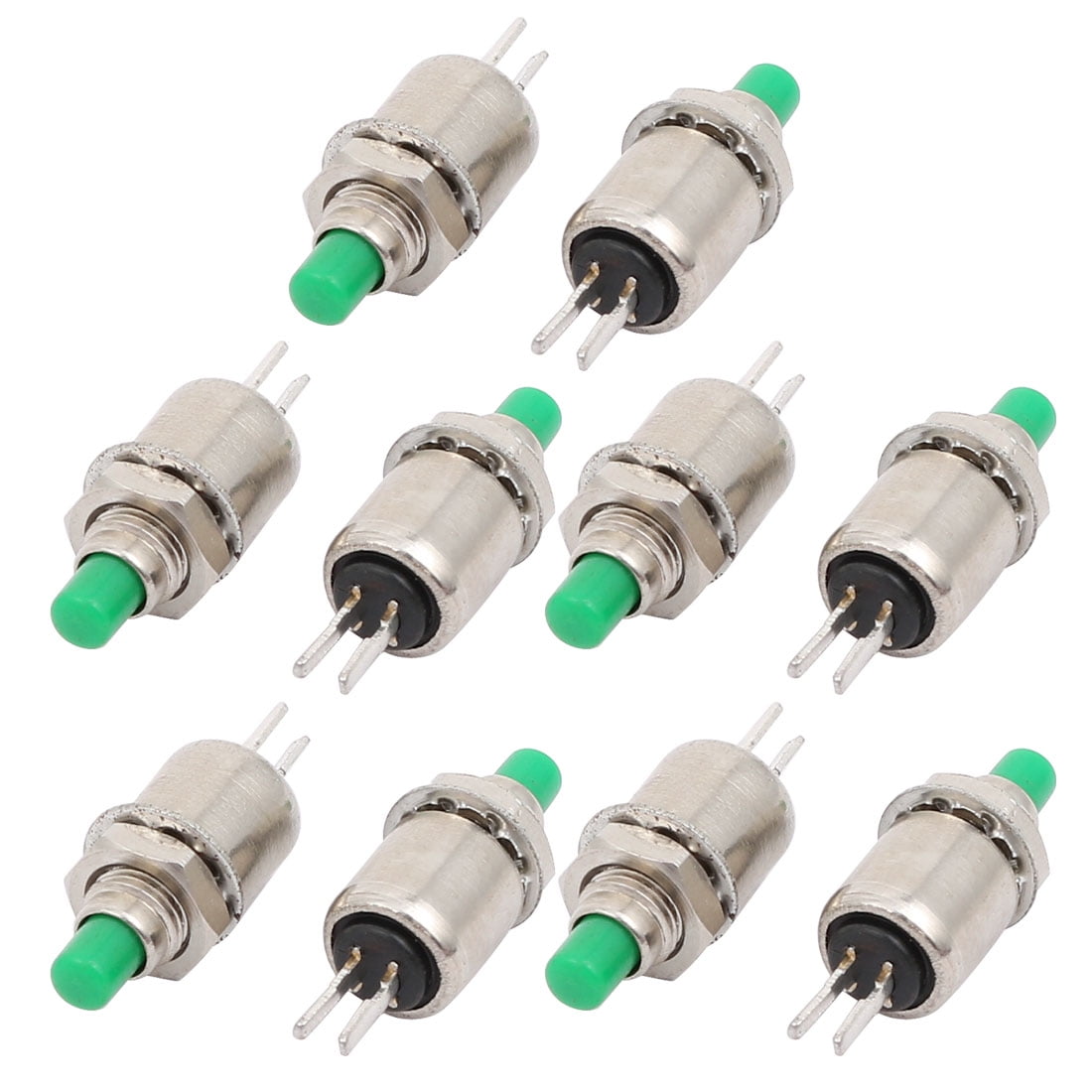 10 Pcs SPST 2 Terminals Momentary PCB Mounting Mini Push Button Switch ...