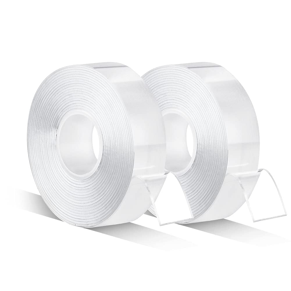 Double Sided Adhesive Nano Tape \u2013 2 Rolls 3/4inch Total 20ft Removable Strong Adhesive ...