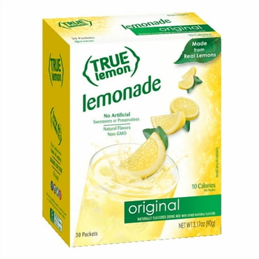 True Lemon Peach Lemonade, Stevia Sweetened, Caffeine-Free, (10 Pack ...