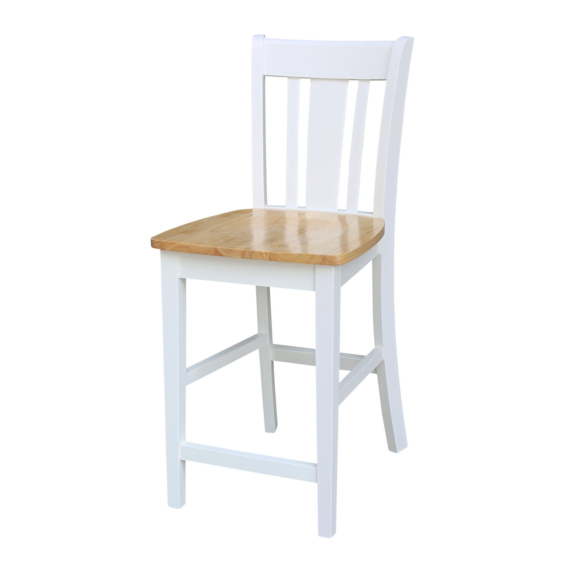 International Concepts Wood San Remo Slat Back Counter Height Stool ...