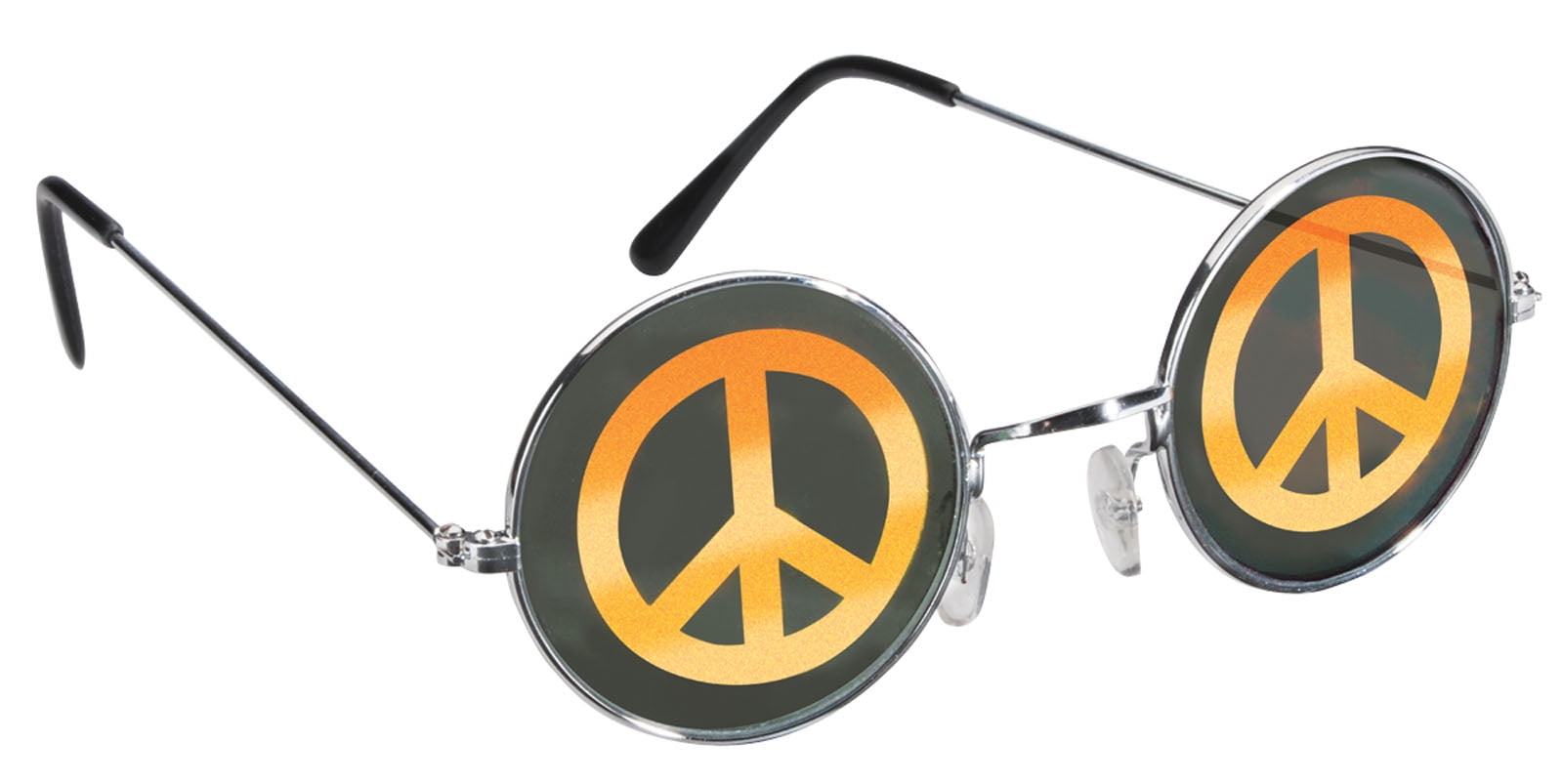 Star Power Holographic Hippie Rainbow Peace Sign Sunglasses, One Size ...