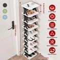 6/9 Tier Narrow Shoe Rack, Small Vertical Shoe Stand, Space Saving DIY ...