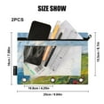 Iauyy Binder Pouches 2-Pack - Waterproof Soccer Mesh Clear PVC Stationery Manager Front for 3 ...