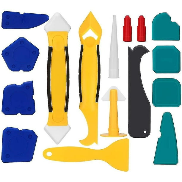 Silicone Grout Straightener Caulking Tools 16 Pieces Sealing Tool Kit ...