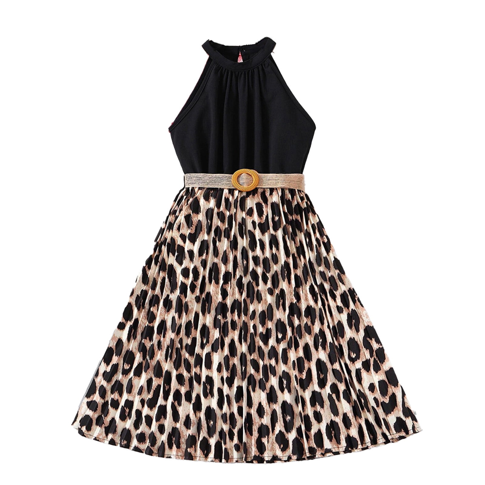 Click here for Yxmi Girls Tank Dress  Leopard Print Casual Sleeve... prices