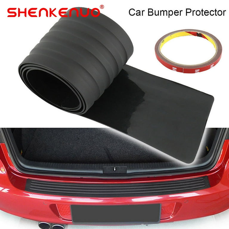 Rubber Car Rear Bumper Protector Trim Strip Trunk Sill Guard Scratch Pad Cover