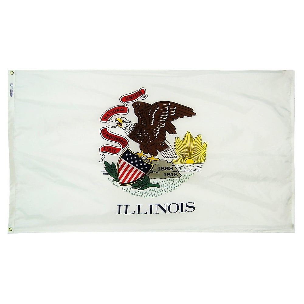 Illinois State Flag 4x6 ft. Nylon Official State Design Specifications ...
