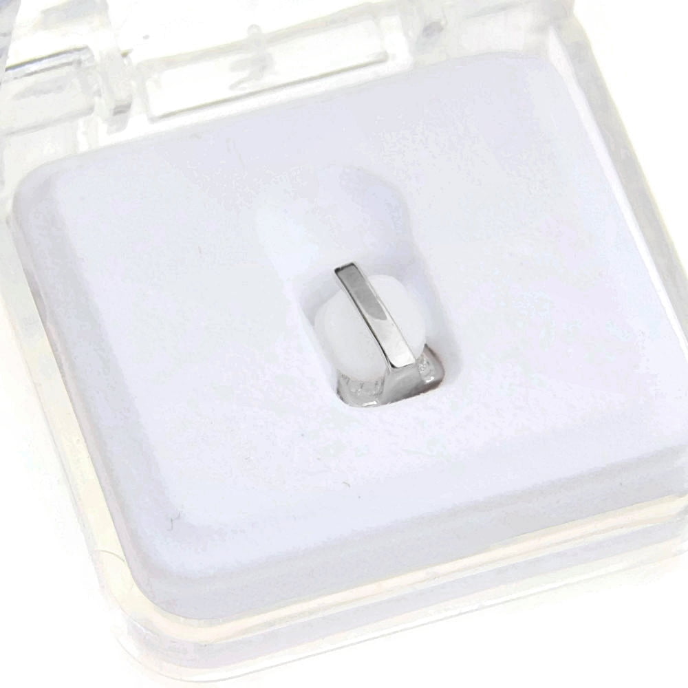 Gap Grillz Single Plain Tooth Silver Tone Top or Bottom Teeth Hip Hop ...