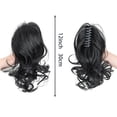 12" Claw Clip Ponytail Extension Synthetic Short Curly Wavy Pony Tail ...