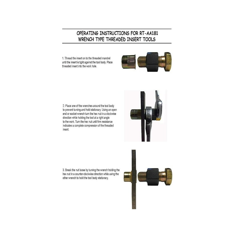 Threaded Insert Installation Tool Thread Inserts | Teknipart