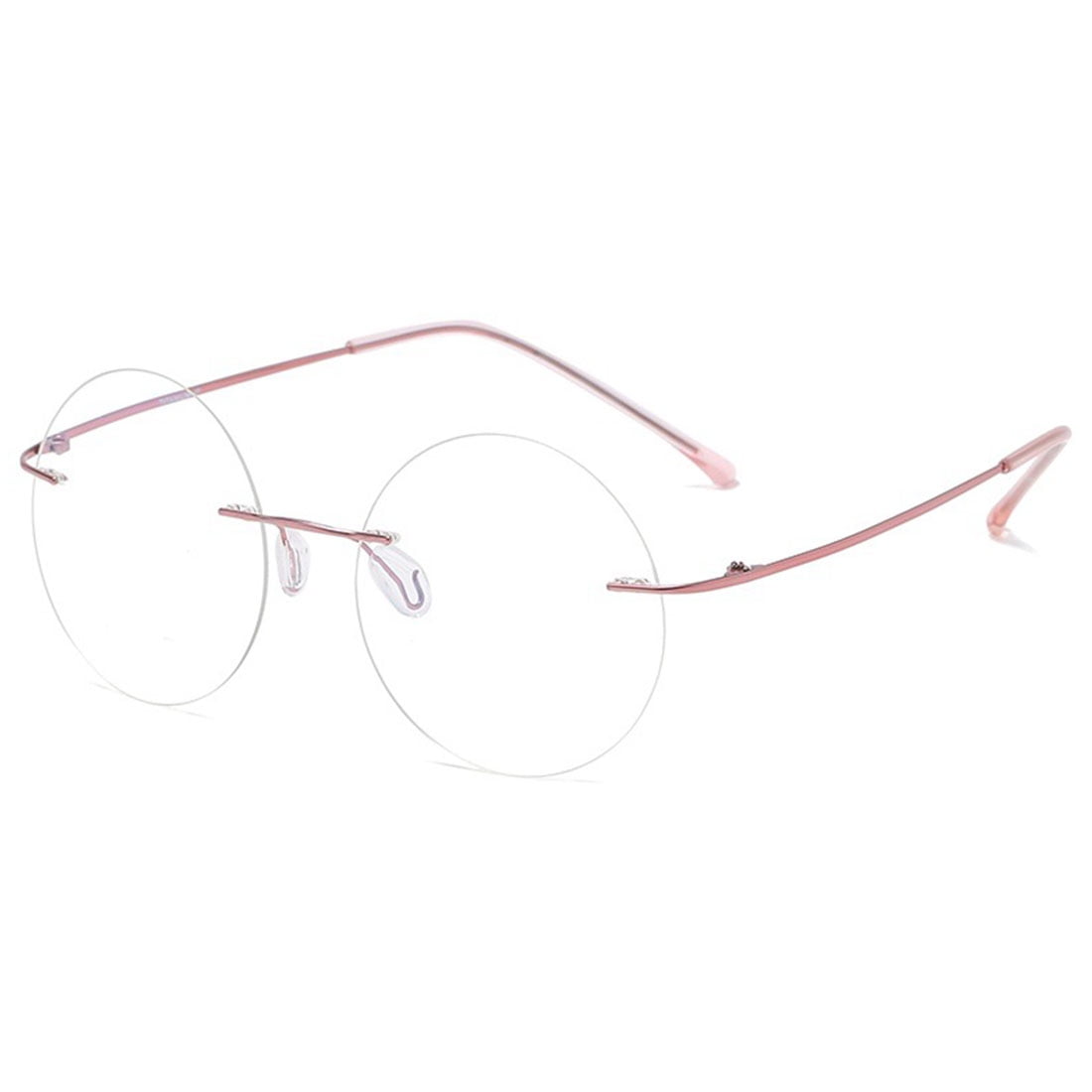 KOOSUFA Titanium Rimless Round Reading Glasses +3.5 Blue Light Blocking ...