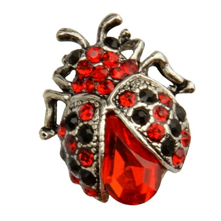 Retro LadyBird Brooch Ladybug Pin Crystal Beetles Wedding Bridal ...
