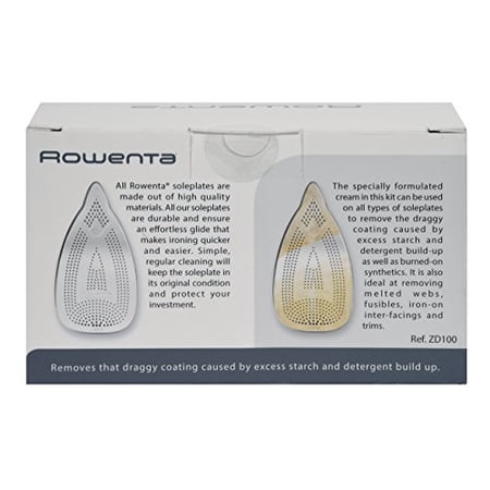rowenta zd100 non-toxic stainless steel soleplate cleaner kit for steam ...