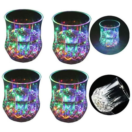 HUSERYT LED Glass 5 LED Acrylic Glass Shatterproof PC Texture (4pcs ...