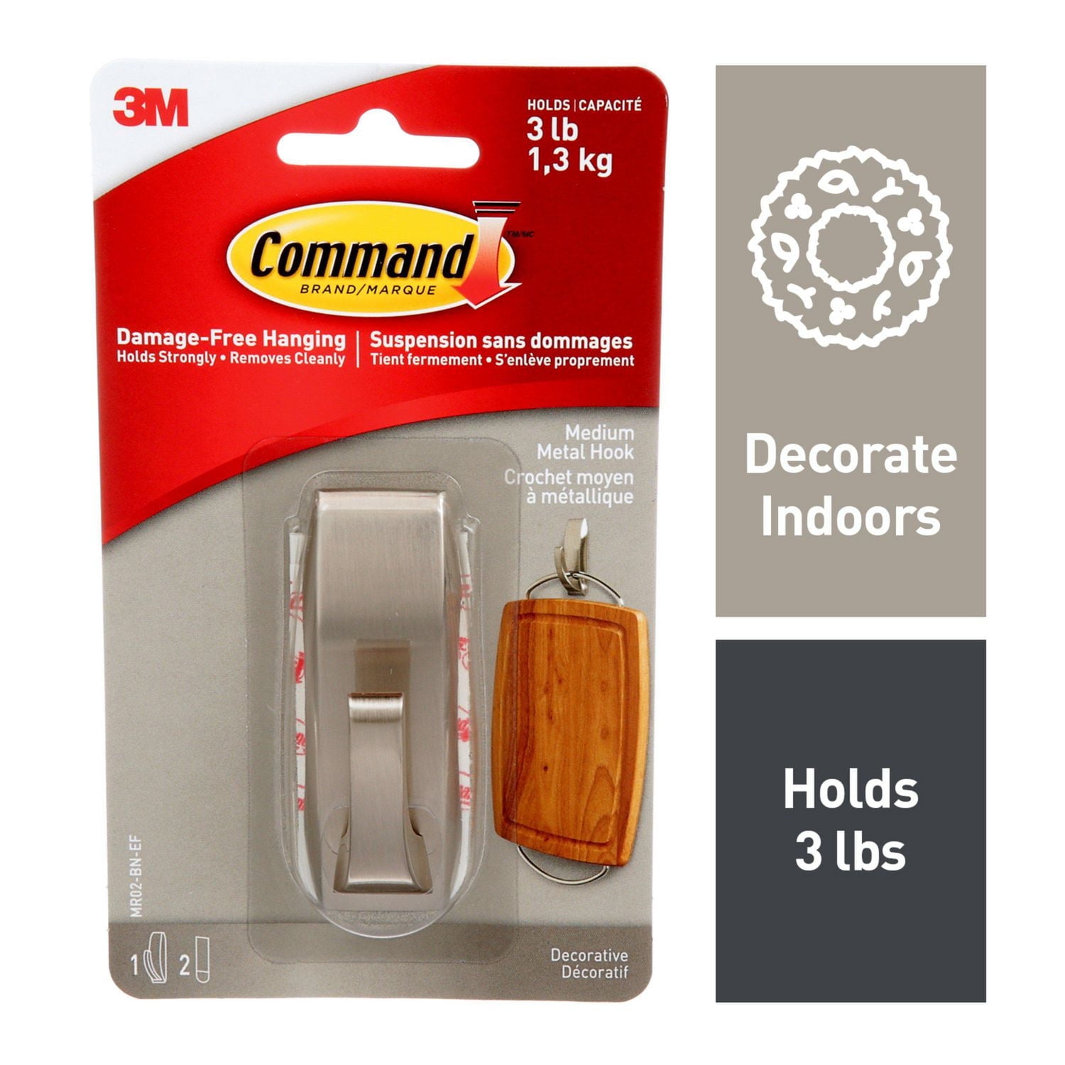 Click here for Command Decorative Hook Mr02-Bn-Ef  Medium M prices