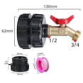 275-330 Gallon Tote Adapter Kit with Brass Shut-Off, Garden Hose ...
