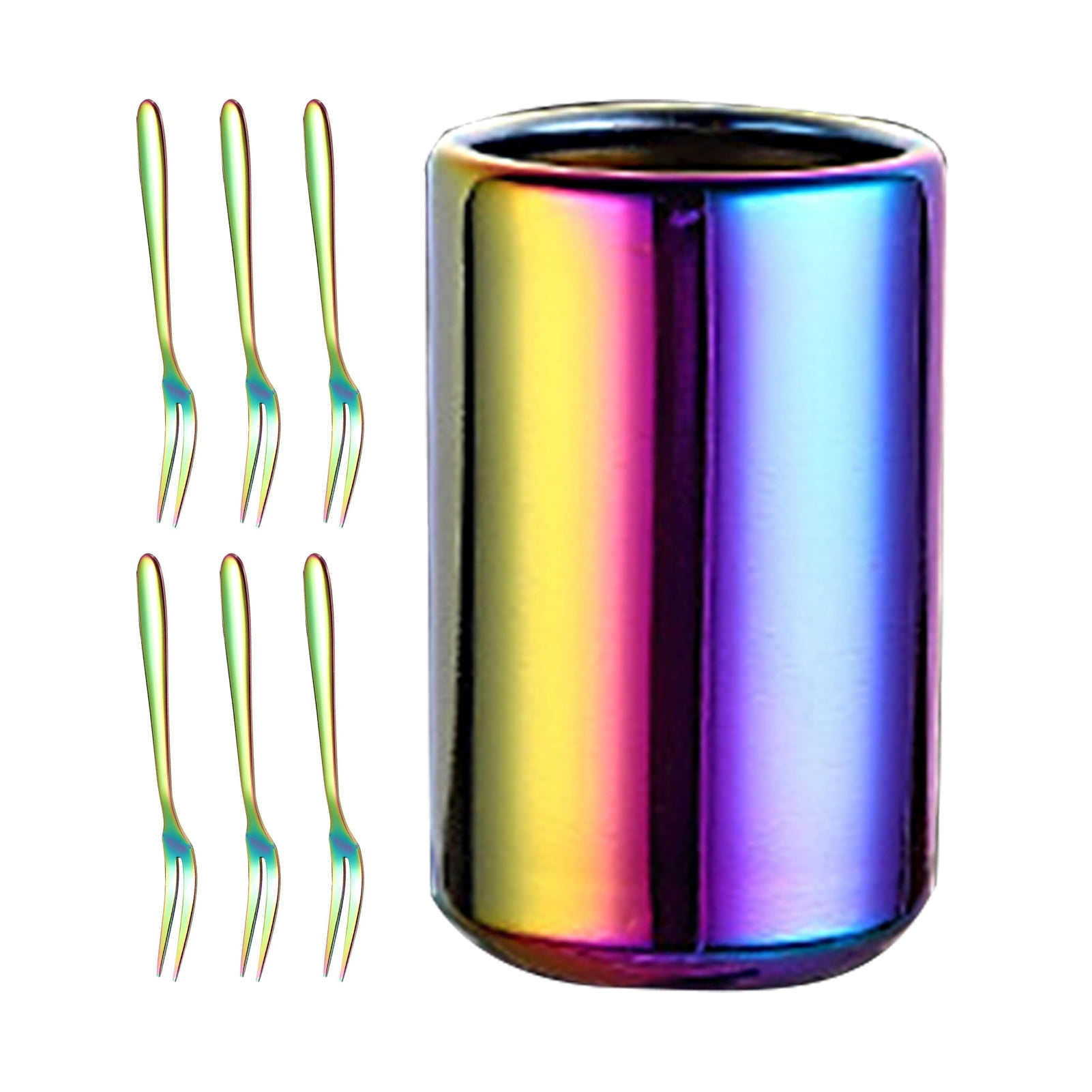 Appetizer Small Forks Set of 6 with Storage Box , 5.3 Inches, Dessert ...