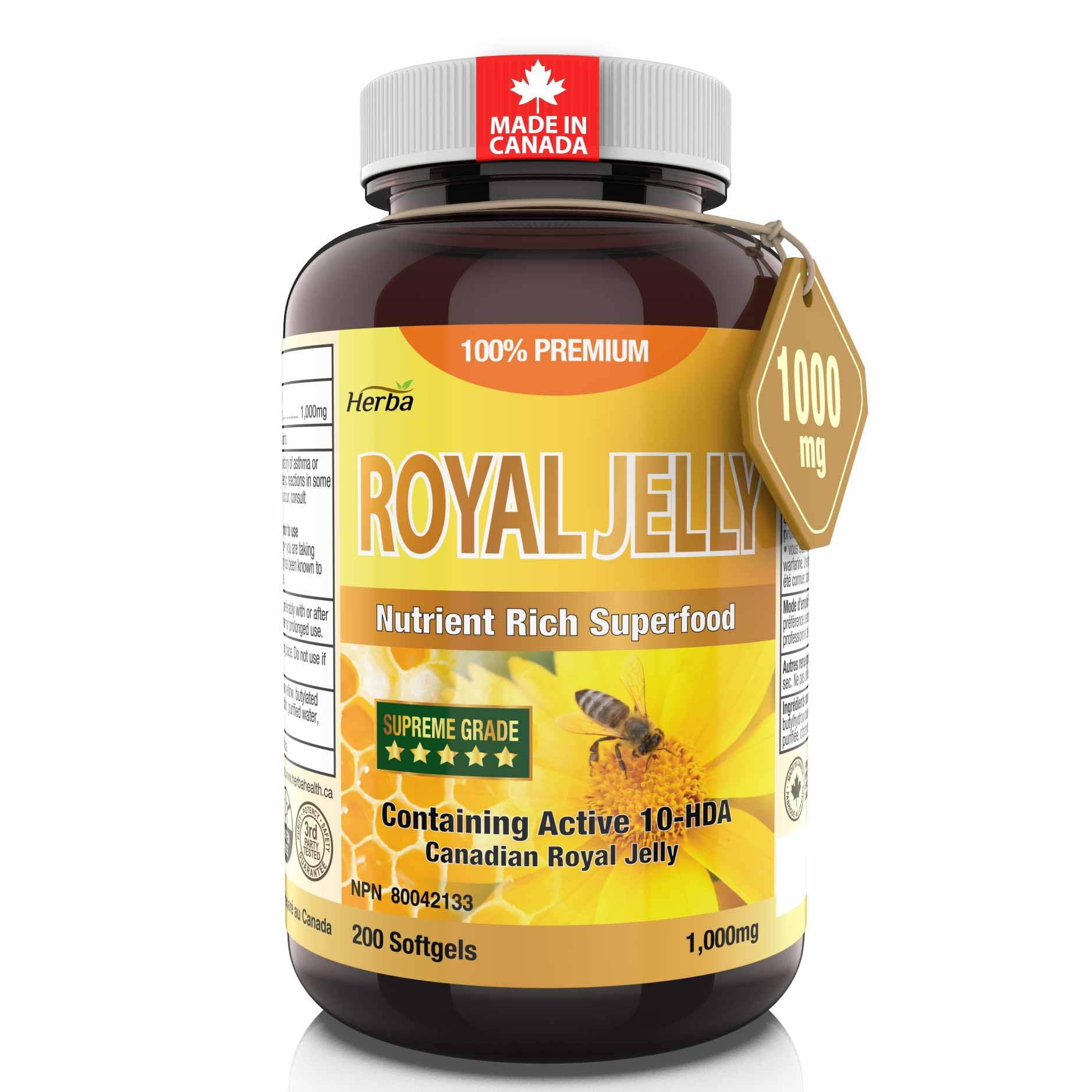 Click here for Herba Royal Jelly Capsules 1000mg - 200 Softgels M... prices
