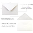 50 PCS/Pack 80lb Thick A7 Envelopes, 5.27 x 7.25'' Sparkle Ivory Heavy ...