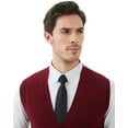 Kallspin Men's Vest Sweater Wool Blend Lightweight V Neck Sleeveless ...