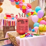 Balloon Time Medium 9.5in Helium Tank Kit with 30 Latex Balloons ...
