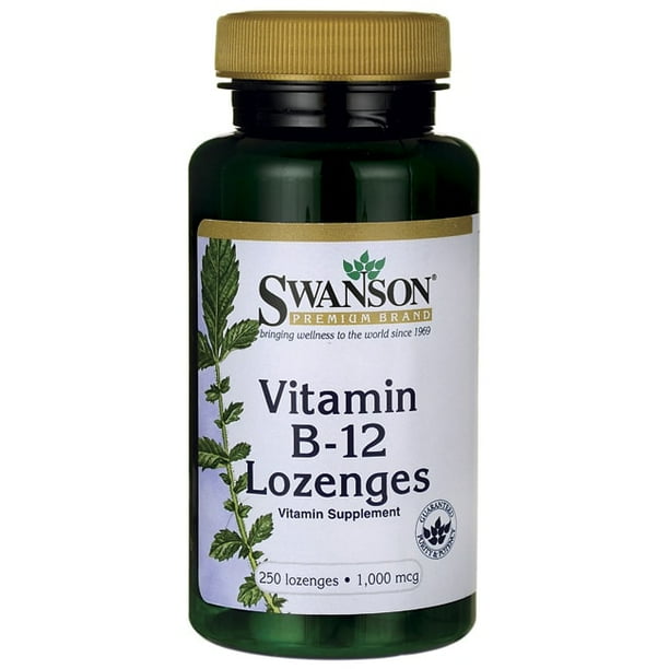 Swanson Vitamin B-12 Lozenges 1,000 Mcg 250 Lozenges - Walmart.com ...