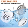 Bacon Grease Container with Strainer - Large 46OZ Kitchen Oil Storage ...