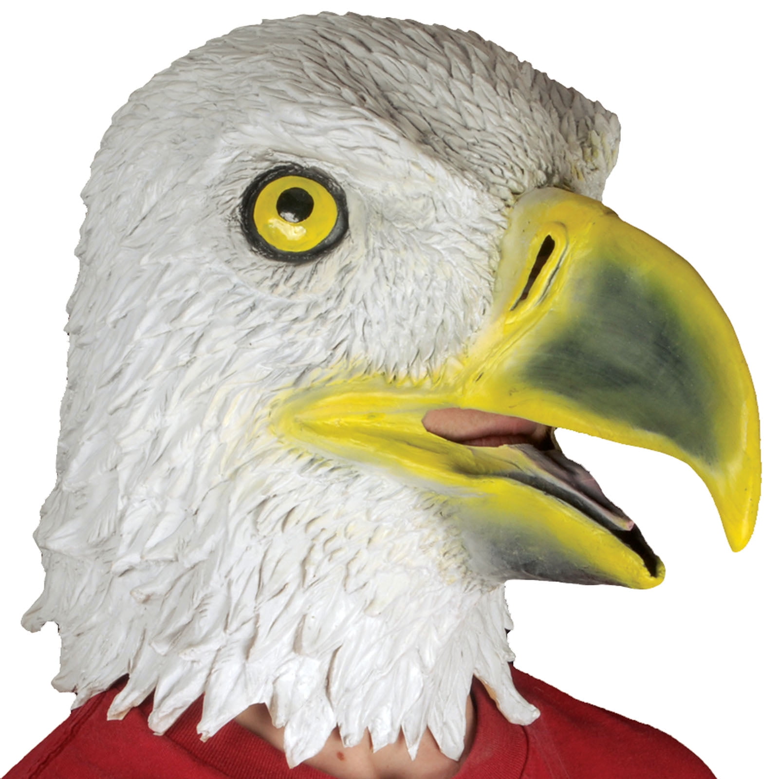 Loftus Novelty Realistic Eagle Full Head Animal Mask, White Yellow, One ...
