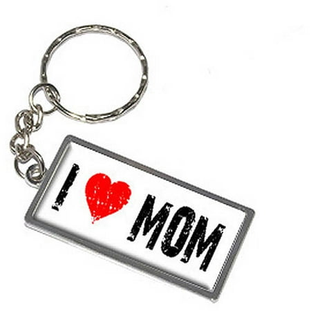 I Love Heart Mom Keychain Key Chain Ring - Walmart.com
