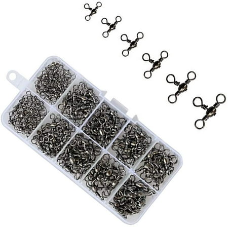 140pcs/box Fishing Tackle Set 3 Way Cross-Line Fishing Swivels Kit T ...