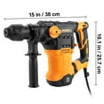 VEVOR 1-1/4inch SDS-Plus Rotary Hammer Drill, 13 Amp, Heavy Duty, Vibration Control, Power Tool ...