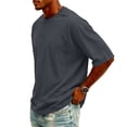 BangWanChi Mens T-Shirts Men's Summer Casual Solid Color Round Neck T ...