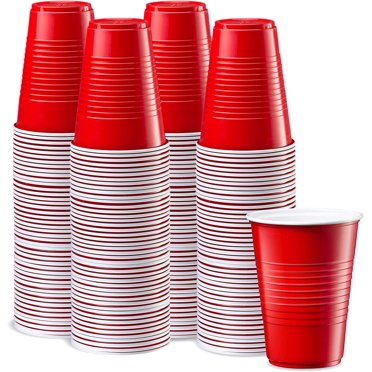 Red Cup Living Durable Large 32 oz Reusable Red Plastic Cup - Set of 4 ...