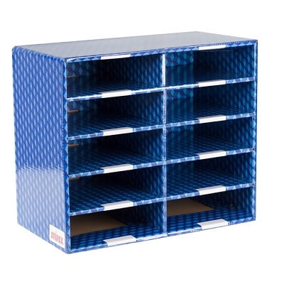 SORTER-CORRUGATED CLASSROOM,10 COMPARTMENT BLUE | Walmart Canada
